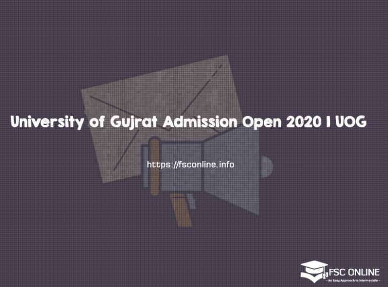 University of Gujrat Admission Open 2020 | UOG