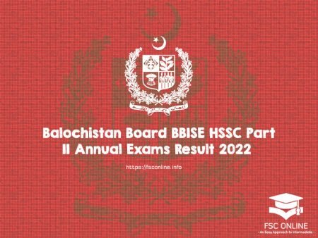 Balochistan Board BBISE HSSC Part II Annual Exams Result 2022