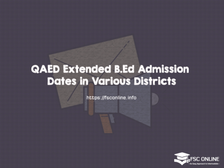 QAED Extended B.Ed Admission Dates in Various Districts