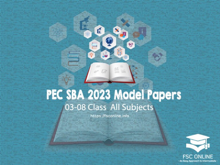 PEC SBA 2023 Model Paper for Grades 03-08 [Download PDF]
